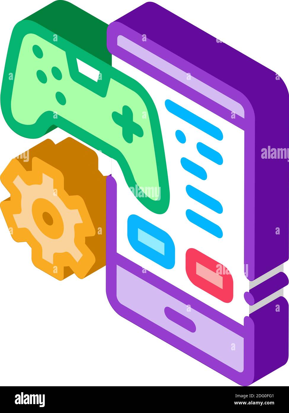 phone game app isometric icon vector illustration Stock Vector Image ...