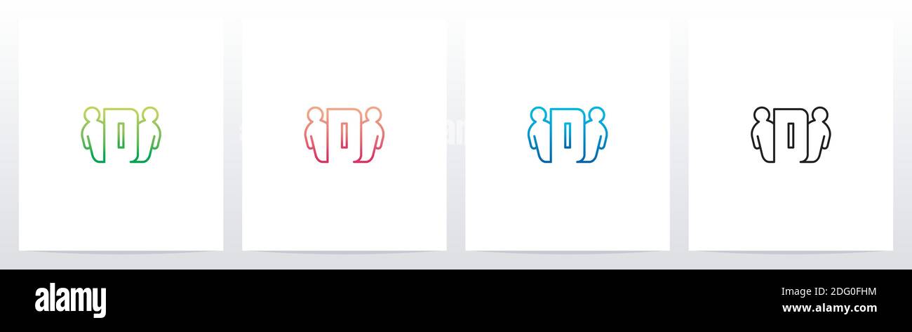 Humans Besides Letter Logo Design D Stock Vector Image & Art - Alamy