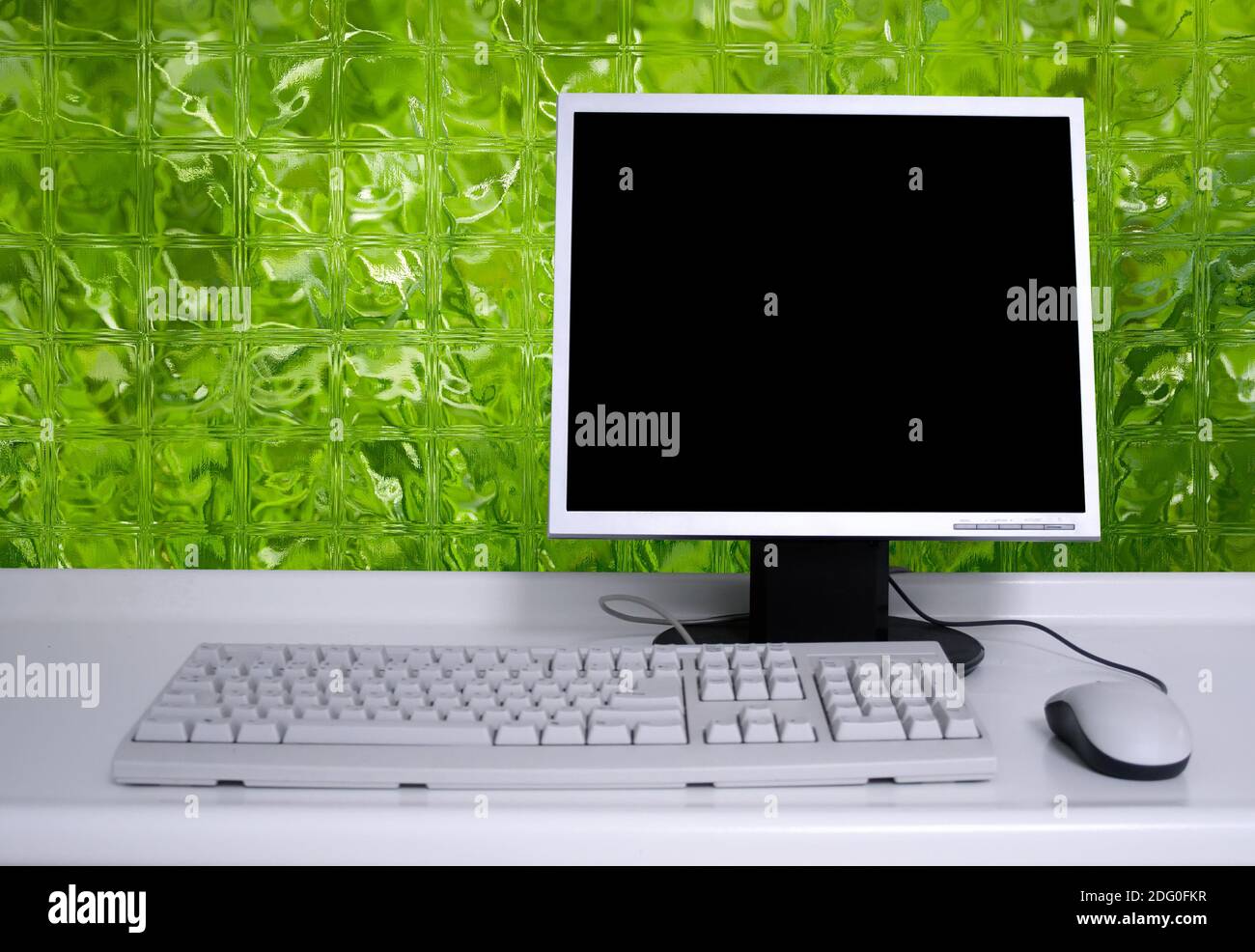 PC with black desktop Stock Photo - Alamy