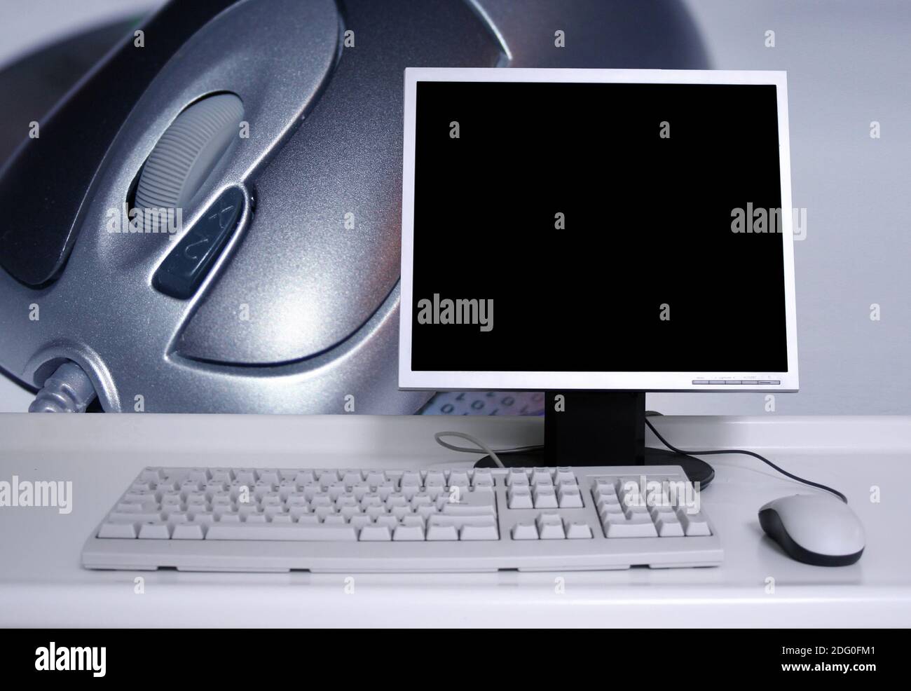 PC with mouse background Stock Photo - Alamy