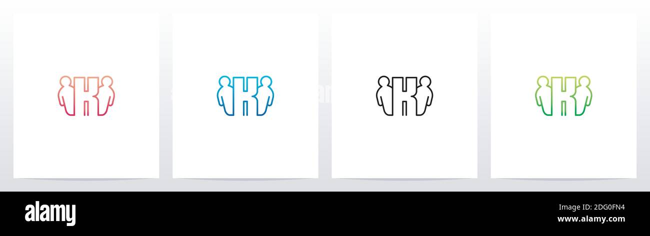 Humans Besides Letter Logo Design K Stock Vector Image & Art - Alamy