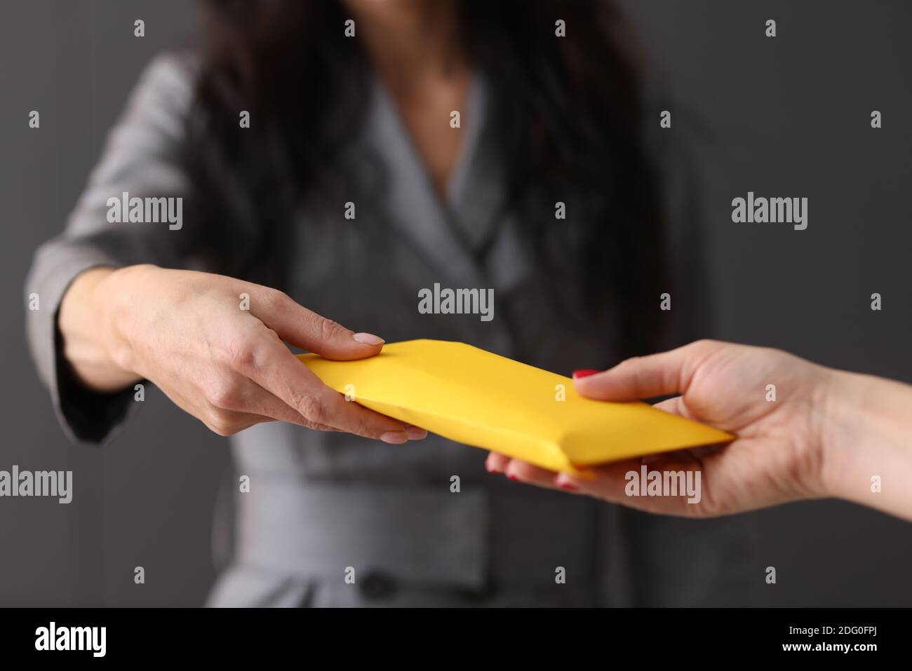 Corruption concept woman giving hi-res stock photography and images - Alamy