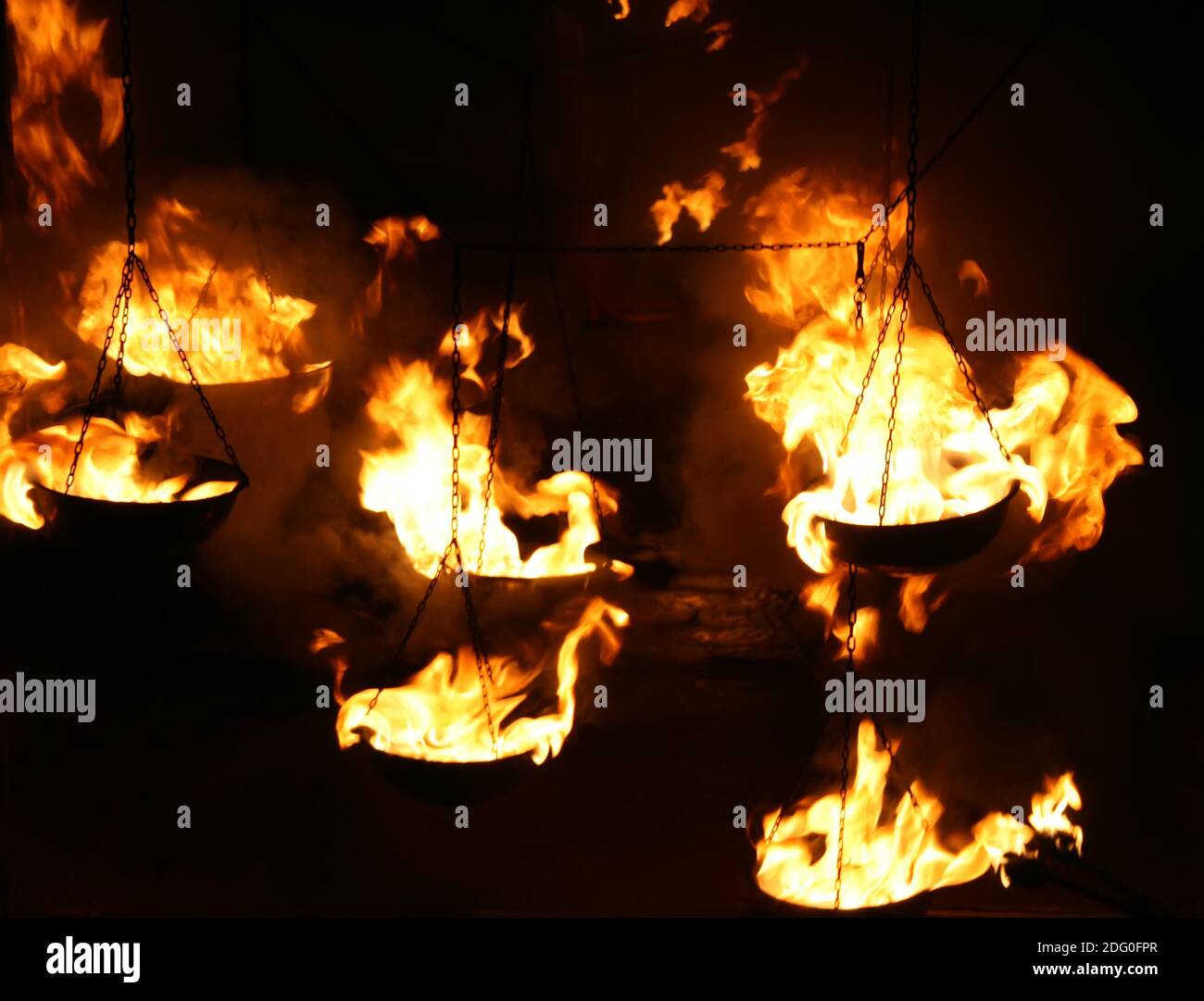 Burning torchs hi-res stock photography and images - Alamy