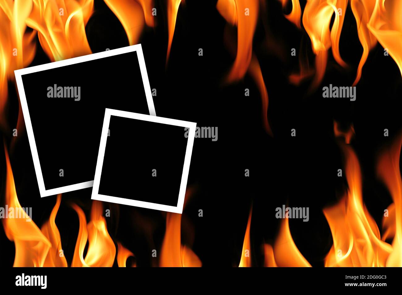Empty frames fire flames hi-res stock photography and images - Alamy