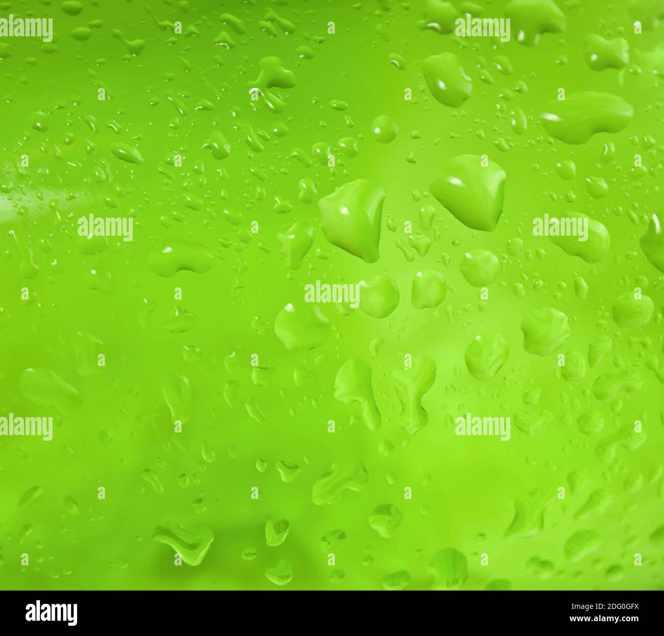 Abstract green drops of water Stock Photo - Alamy