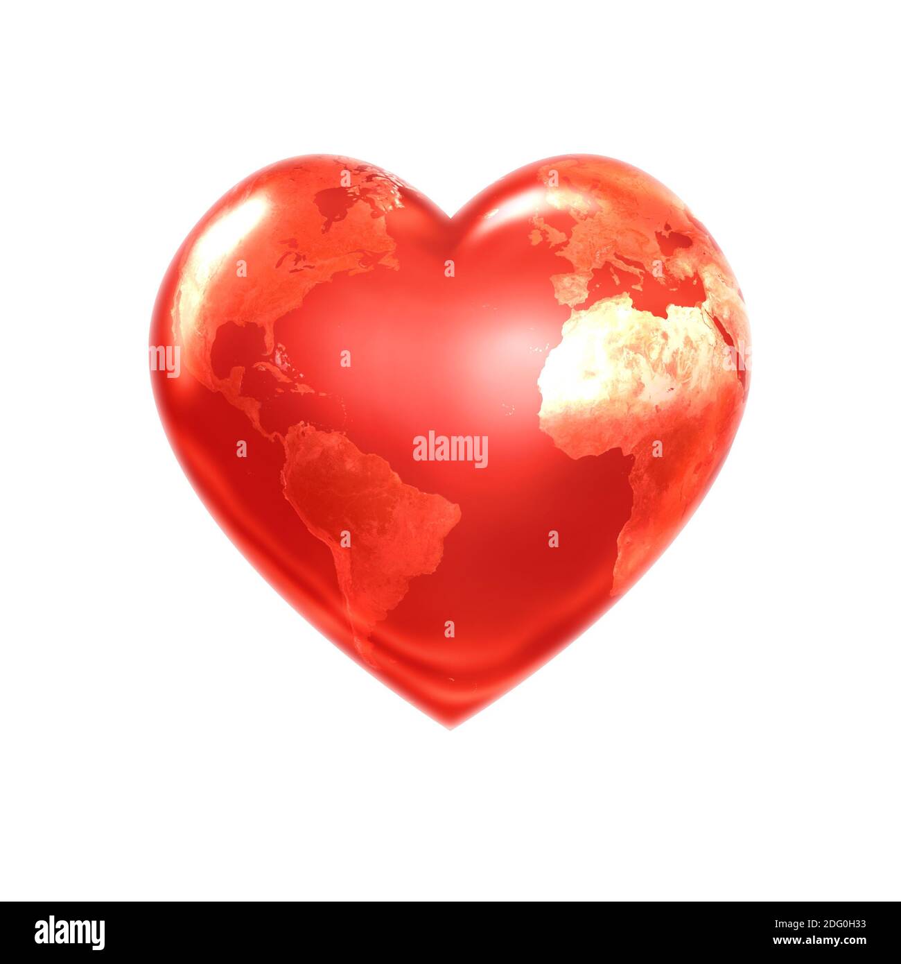 World heart red Stock Photo - Alamy