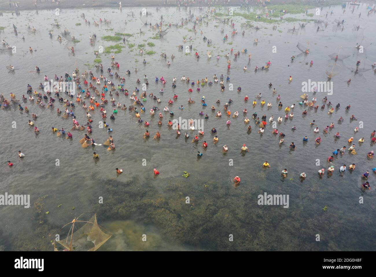 Pabna, Bangladesh - December 05, 2020: Thousands of fishermen gathered ...