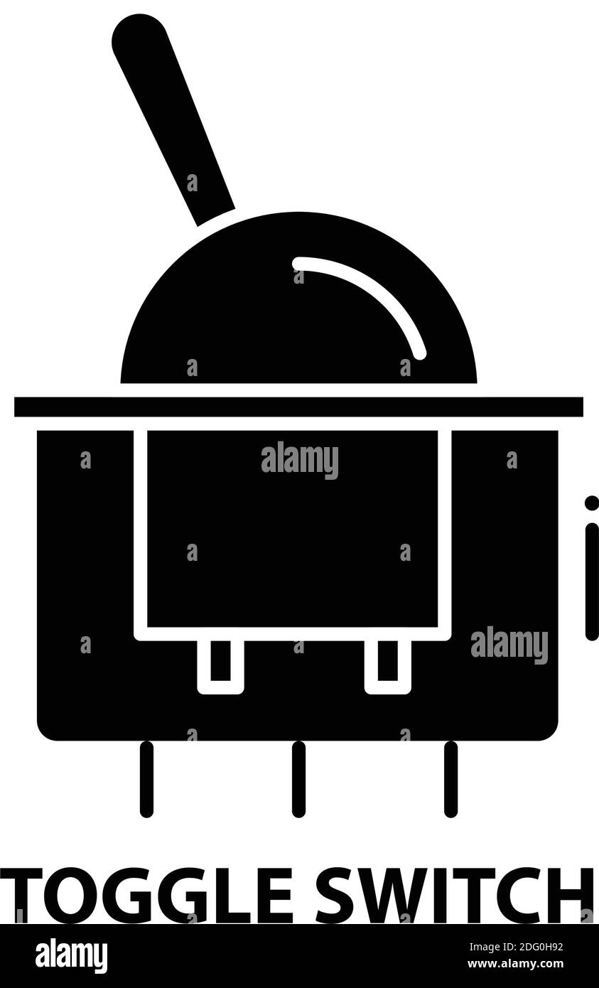 toggle switch icon, black vector sign with editable strokes, concept ... toggle switch icon, black vector sign with editable strokes, concept ...