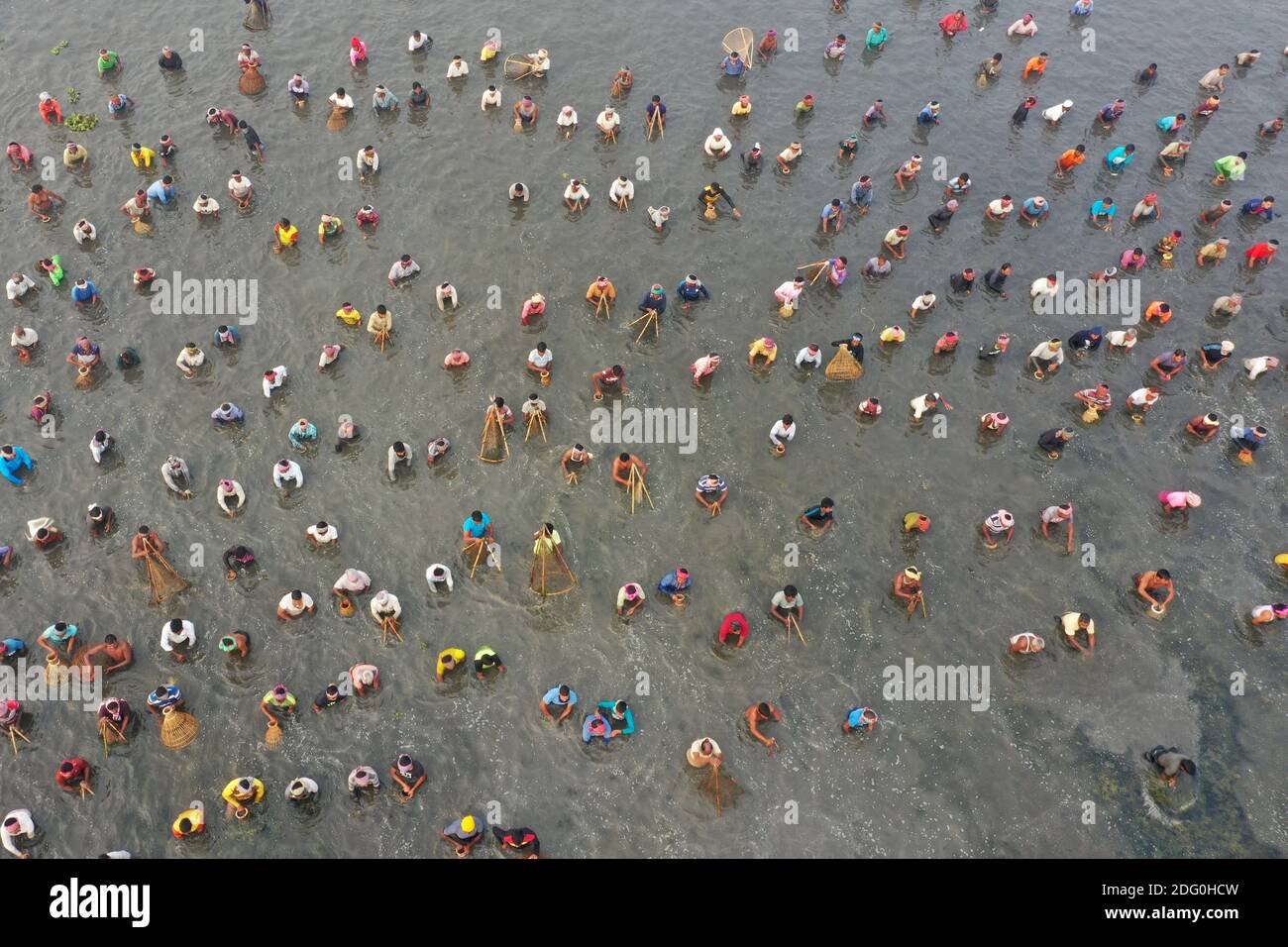Pabna, Bangladesh - December 05, 2020: Thousands of fishermen gathered ...