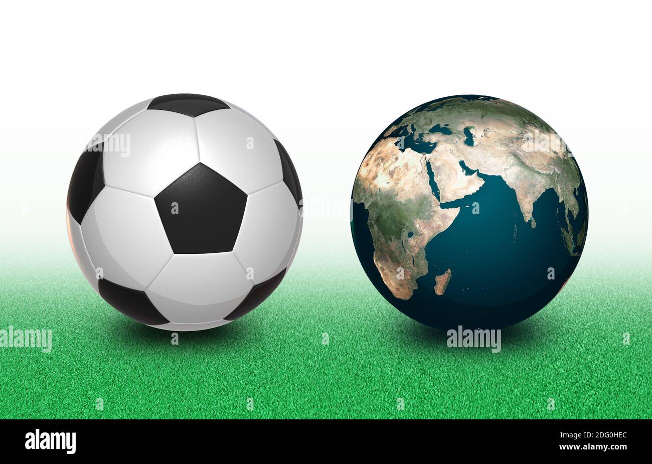 Football and Earth Stock Photo - Alamy