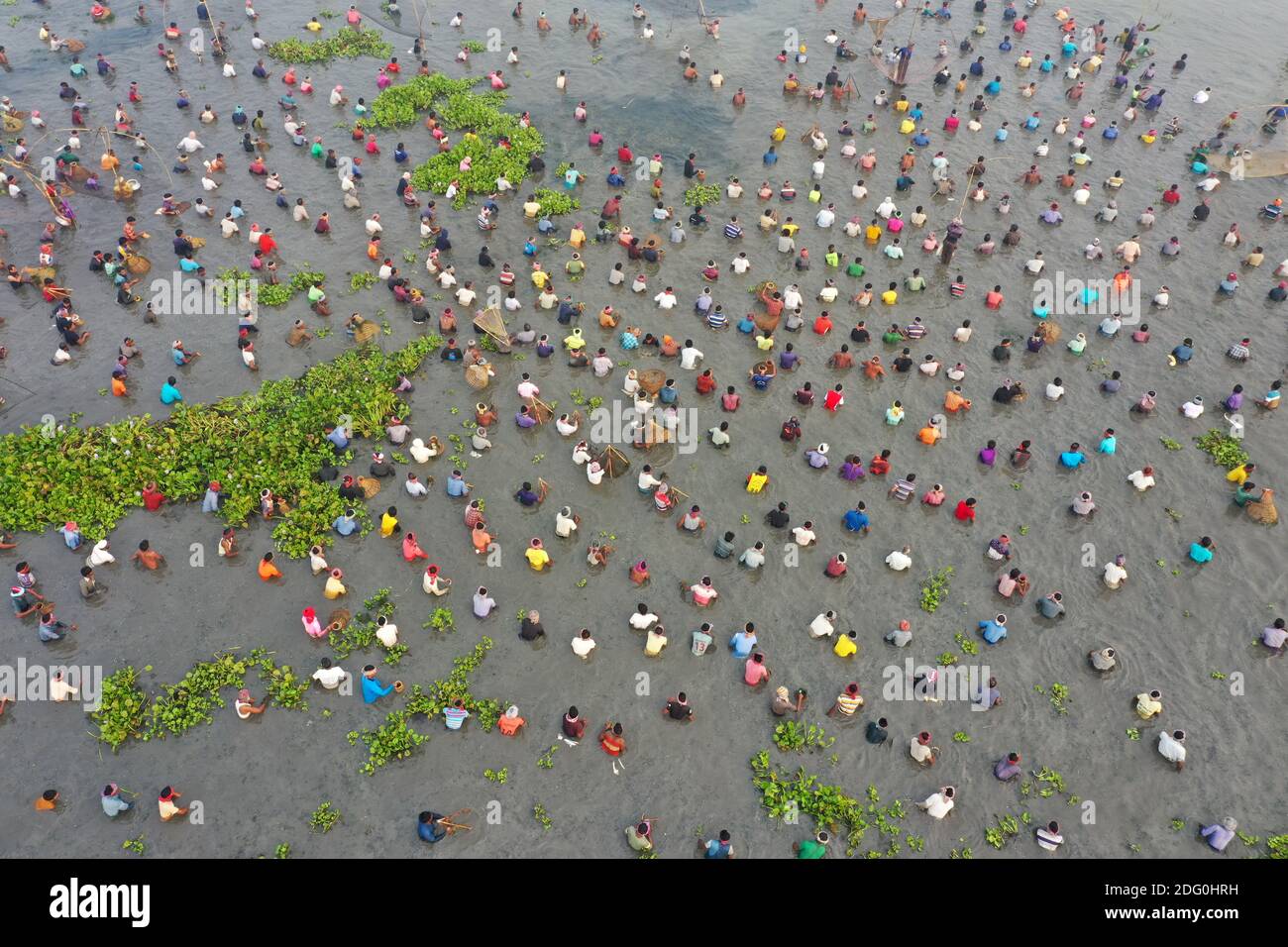 Pabna, Bangladesh - December 05, 2020: Thousands of fishermen gathered ...