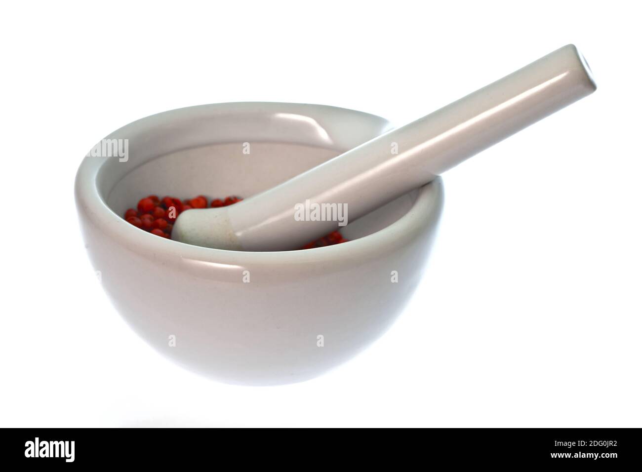 Red pepper, mortar with pistil Stock Photo - Alamy