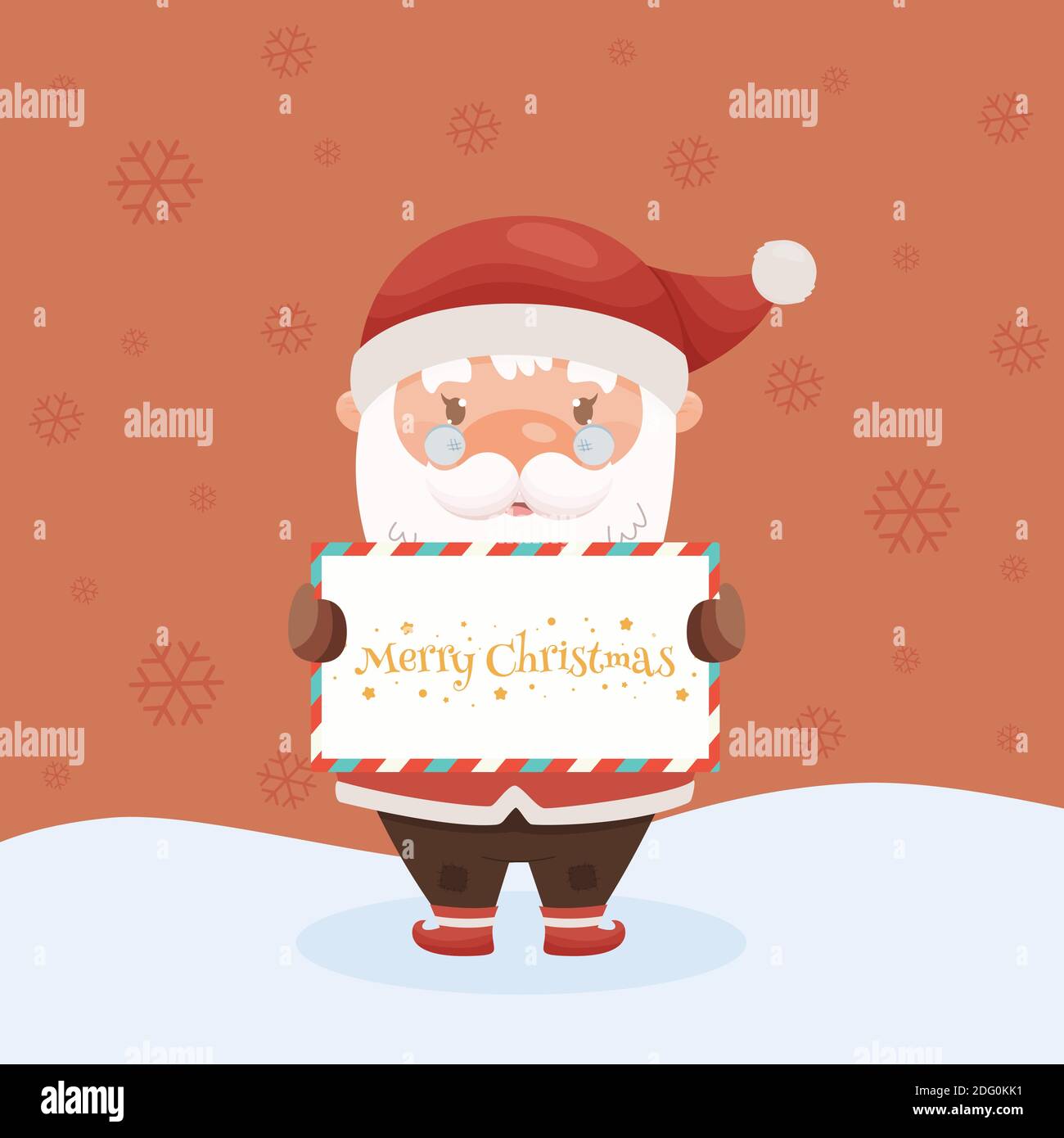 Cute cartoon Santa Claus character. Vector illustration Stock Vector ...