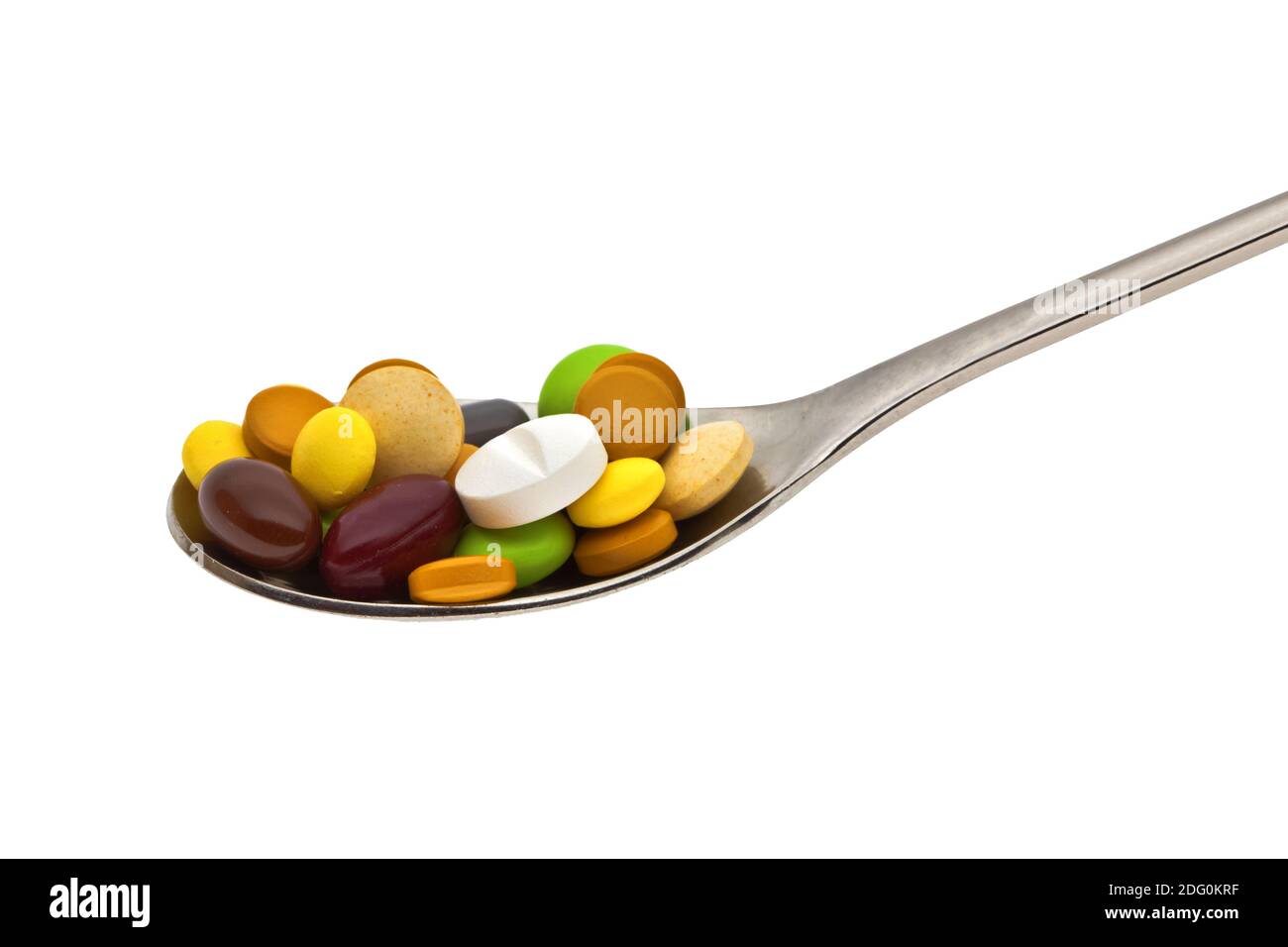 Spoons of medicine Stock Photo - Alamy