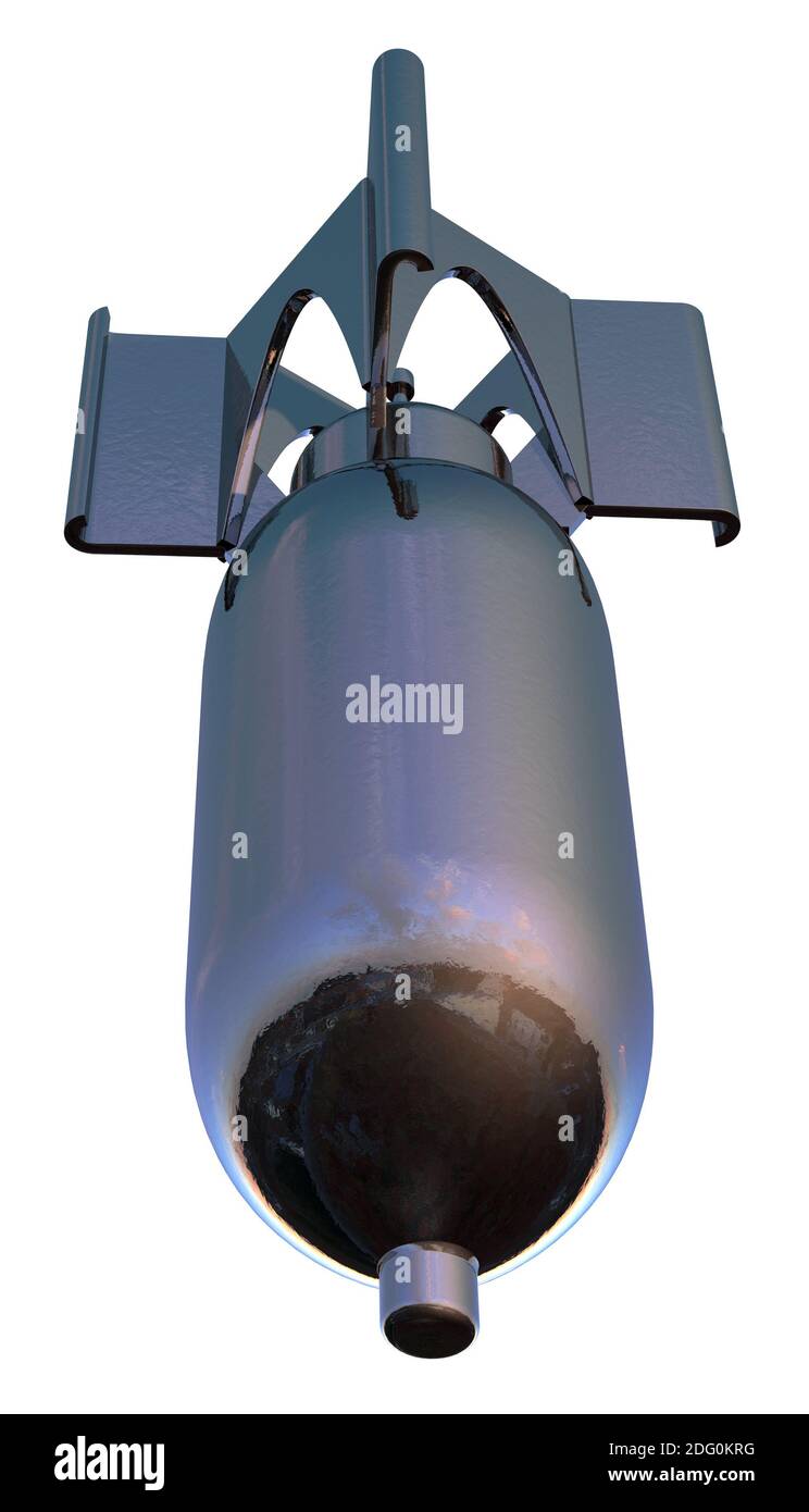3d render of bomb falling Stock Photo - Alamy