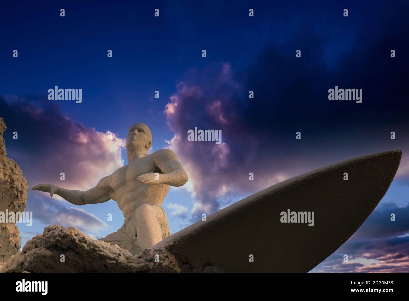 statue of a surfer in Cocoa beach, florida, usa Stock Photo - Alamy