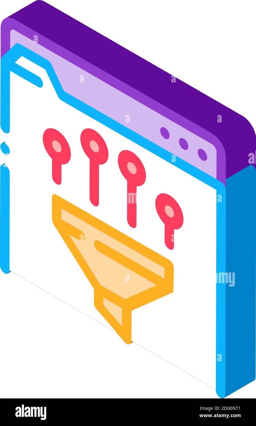 filtering data icon vector outline illustration color Stock Vector ... filtering data icon vector outline illustration color Stock Vector ...