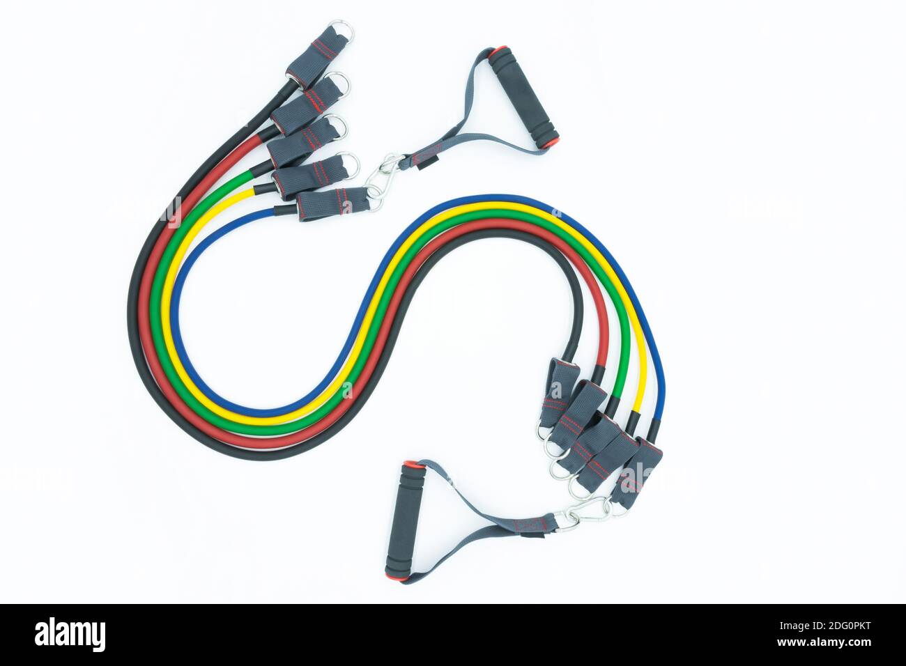 Colorful resistance bands isolated on the white background Stock Photo ...