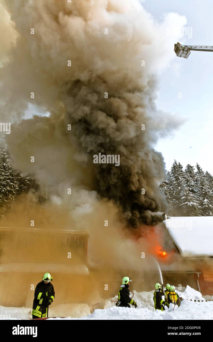 Fire in the boiler room Stock Photo - Alamy