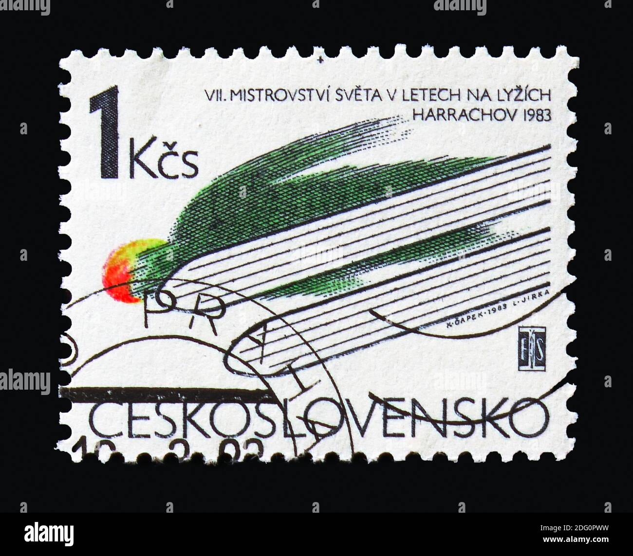 MOSCOW, RUSSIA - AUGUST 18, 2018: A stamp printed in Czechoslovakia ...