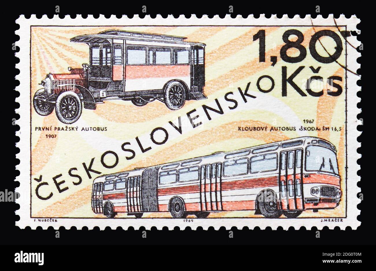 MOSCOW, RUSSIA - AUGUST 18, 2018: A stamp printed in Czechoslovakia ...