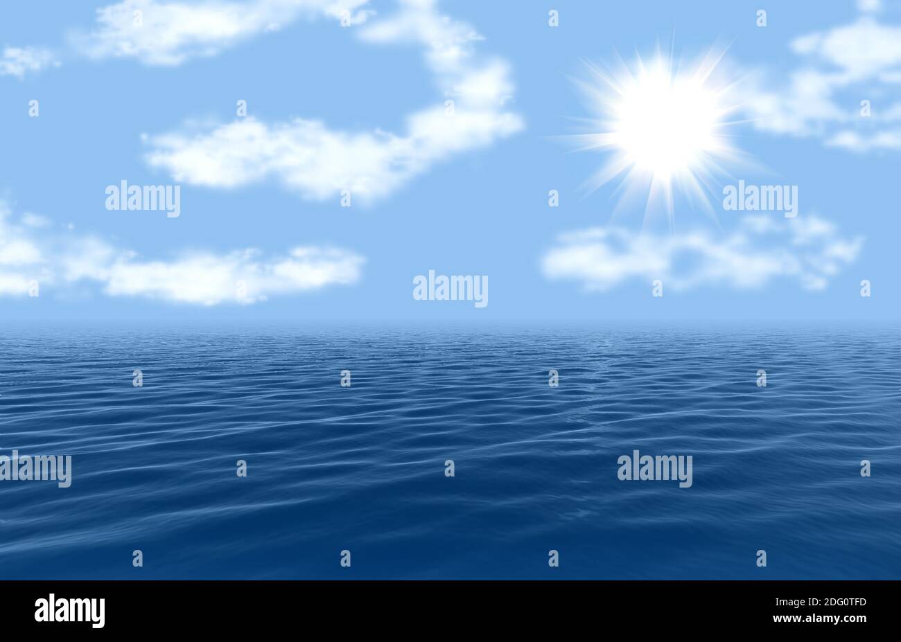 Blue sky,sun and sea Stock Photo - Alamy