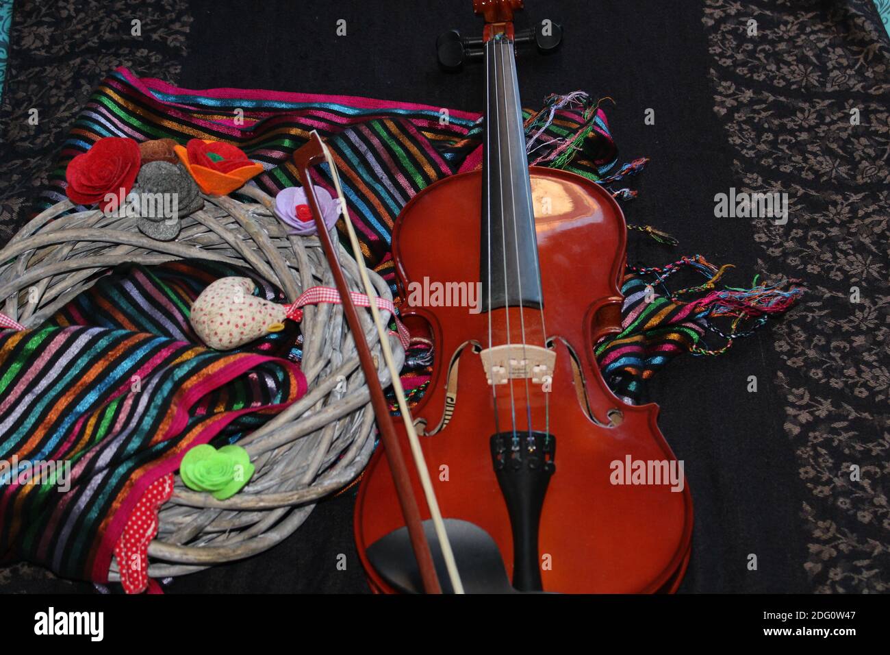 violin romantic musical instrument Stock Photo - Alamy