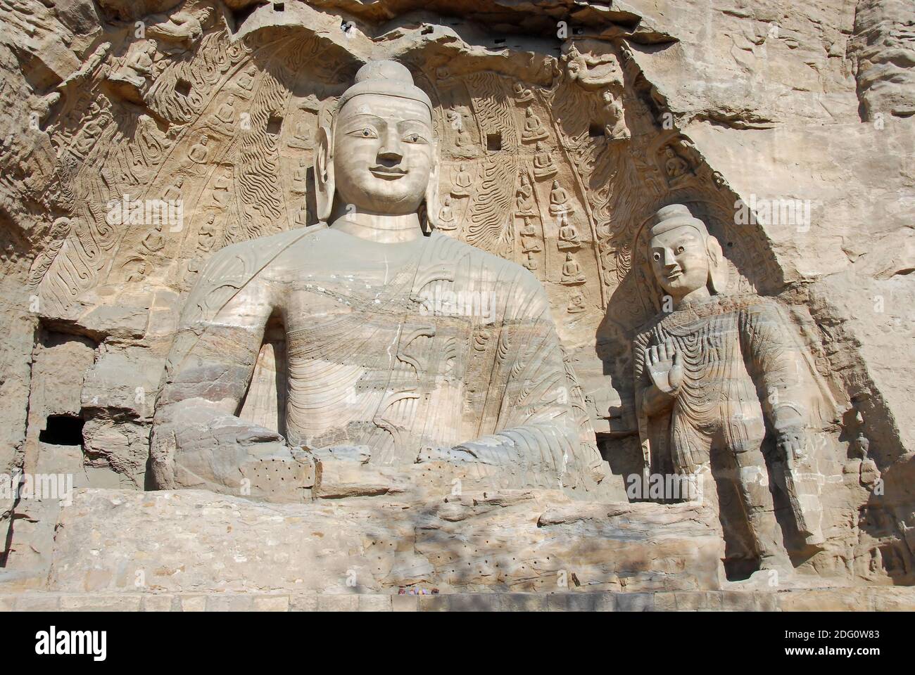 Datong Yungang Caves China Cliff And Yungang Caves In Datong, Shanxi,