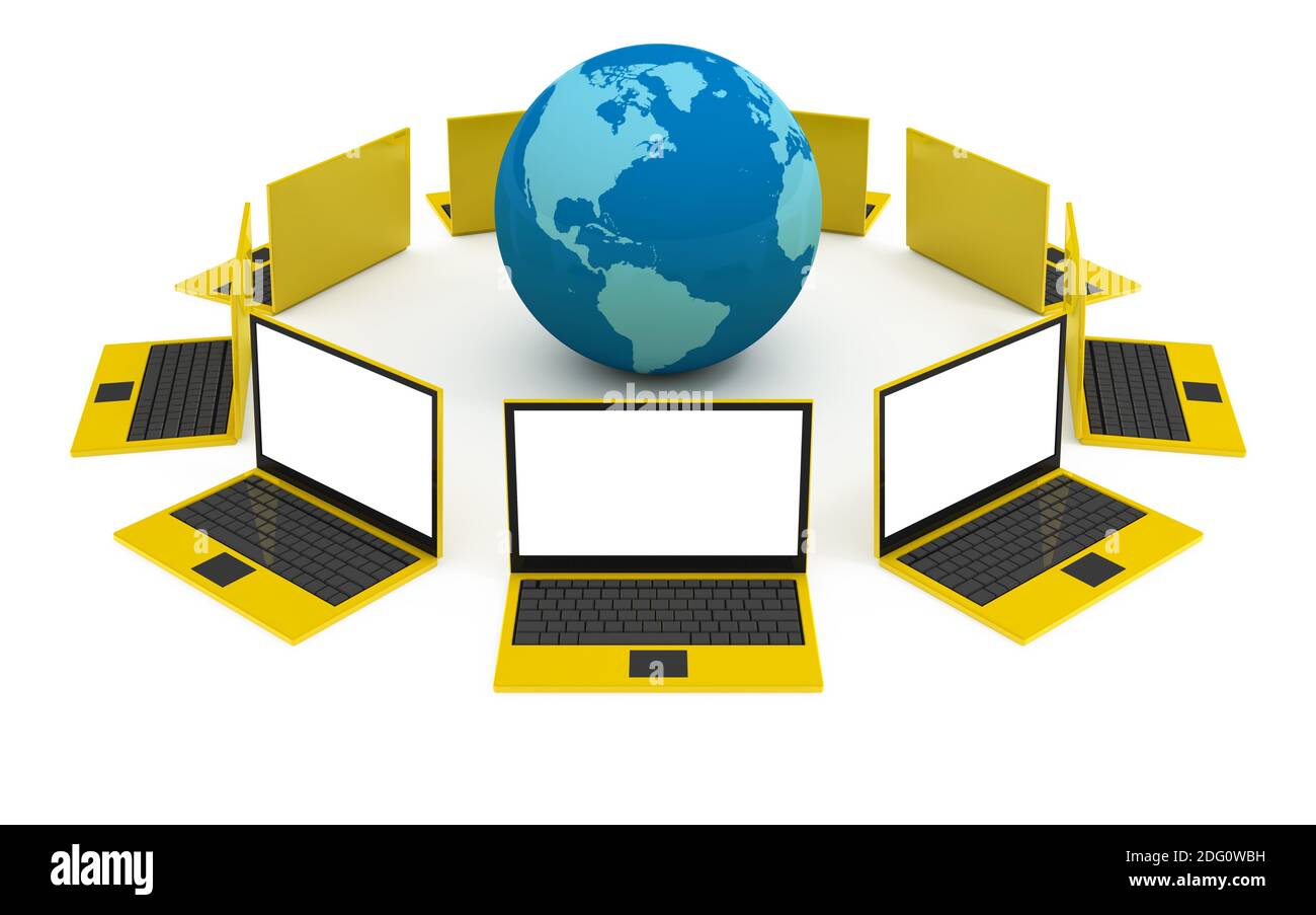 Internet globalization concept isolated on white Stock Photo - Alamy