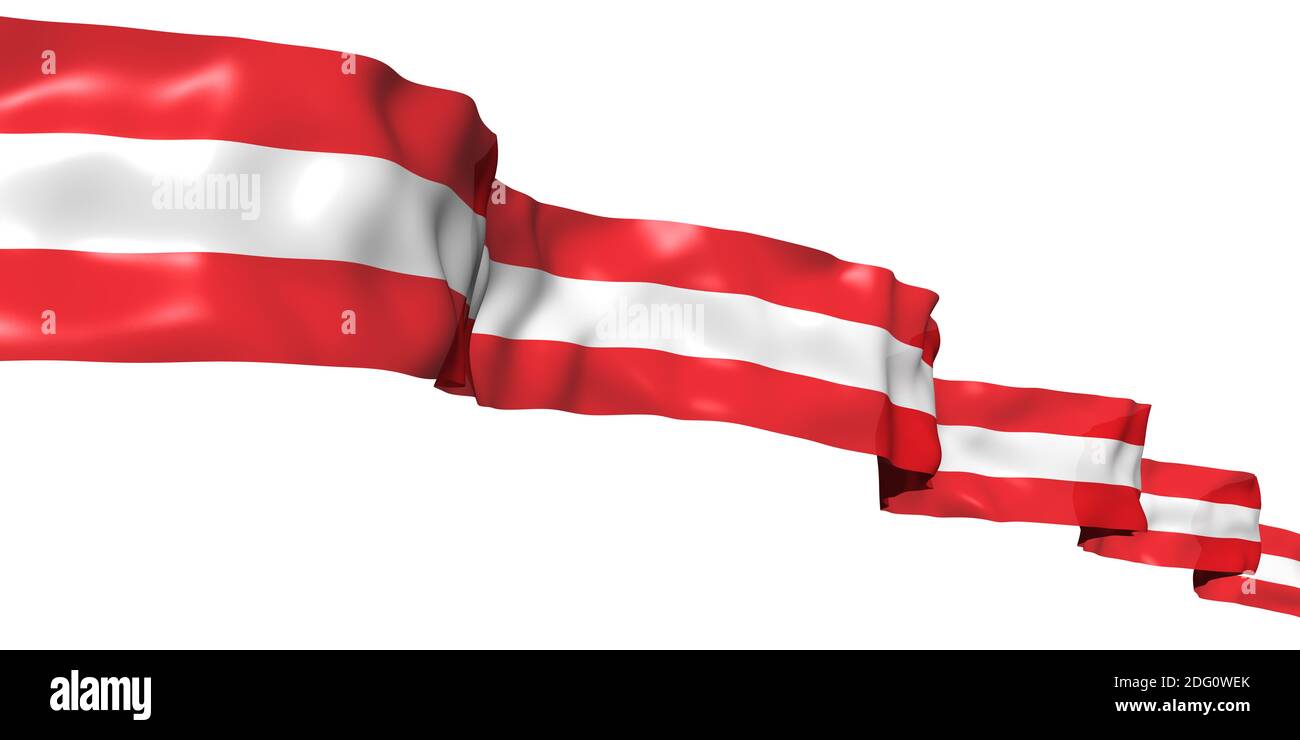 Austria ribbon flag isolated on white Stock Photo - Alamy