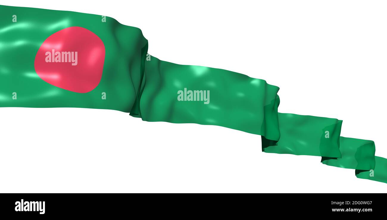Bangladesh ribbon flag isolated on white Stock Photo - Alamy