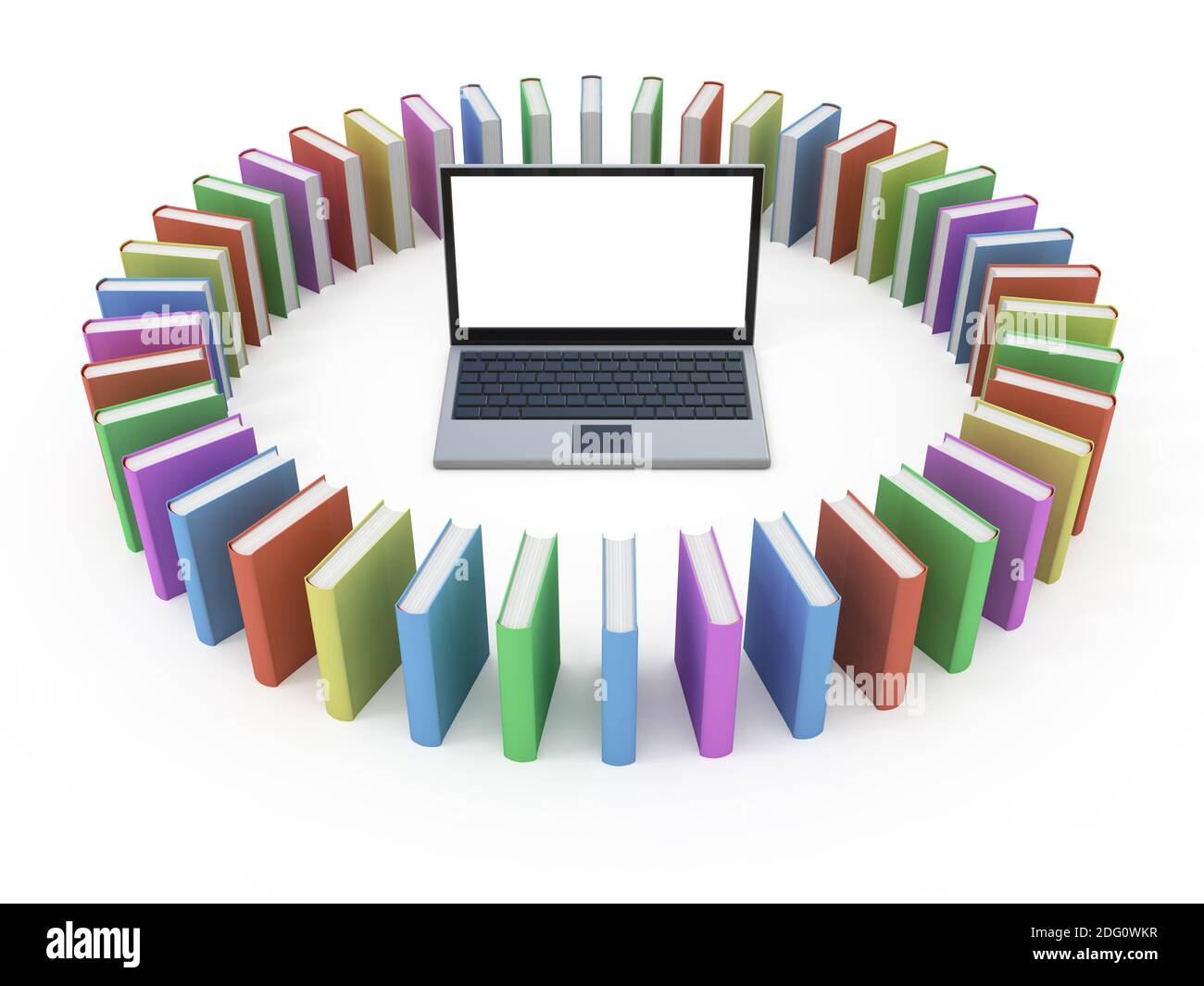 Books with laptop Cut Out Stock Images & Pictures - Alamy