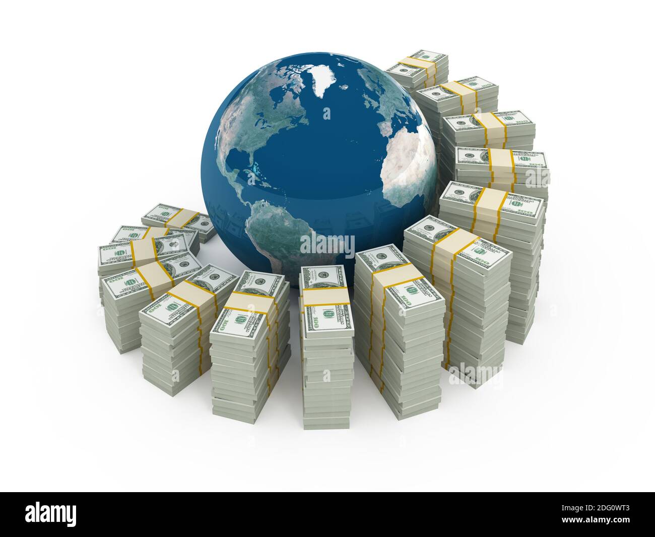 Global investment concept isolated on white Stock Photo - Alamy