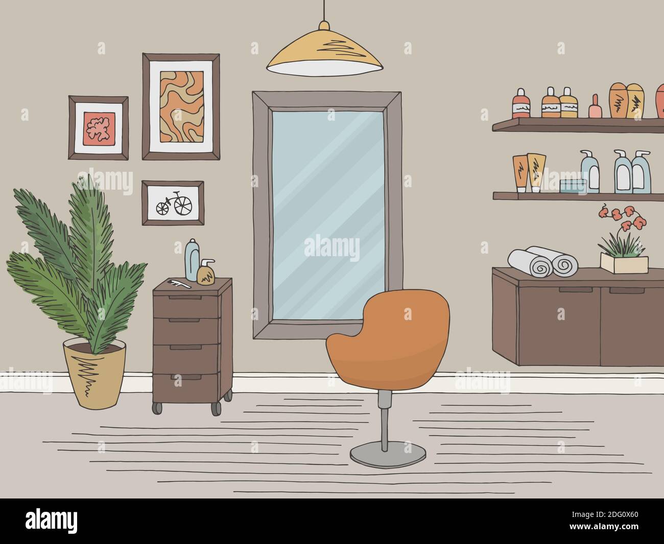 Hair salon interior Stock Vector Images - Alamy