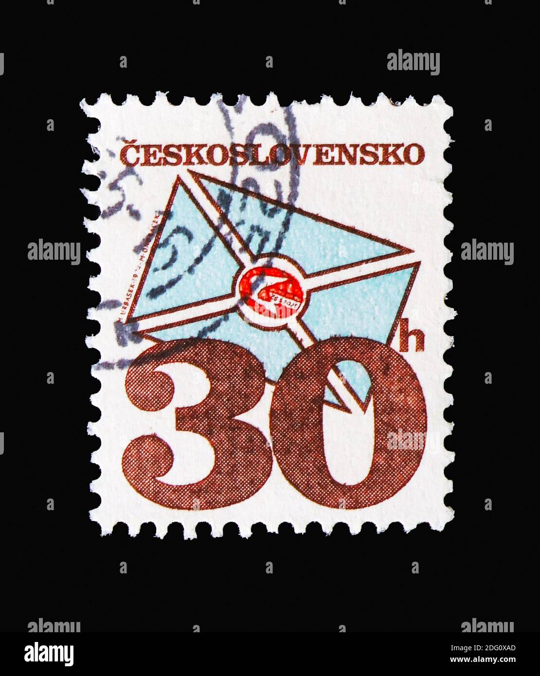 MOSCOW, RUSSIA - AUGUST 18, 2018: A stamp printed in Czechoslovakia ...