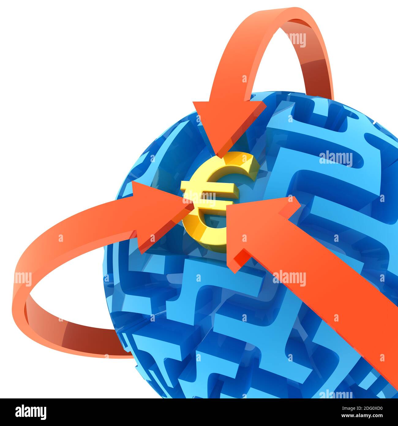 Euro puzzle. Money Sphere Maze solved Stock Photo - Alamy Euro puzzle. Money Sphere Maze solved Stock Photo - Alamy