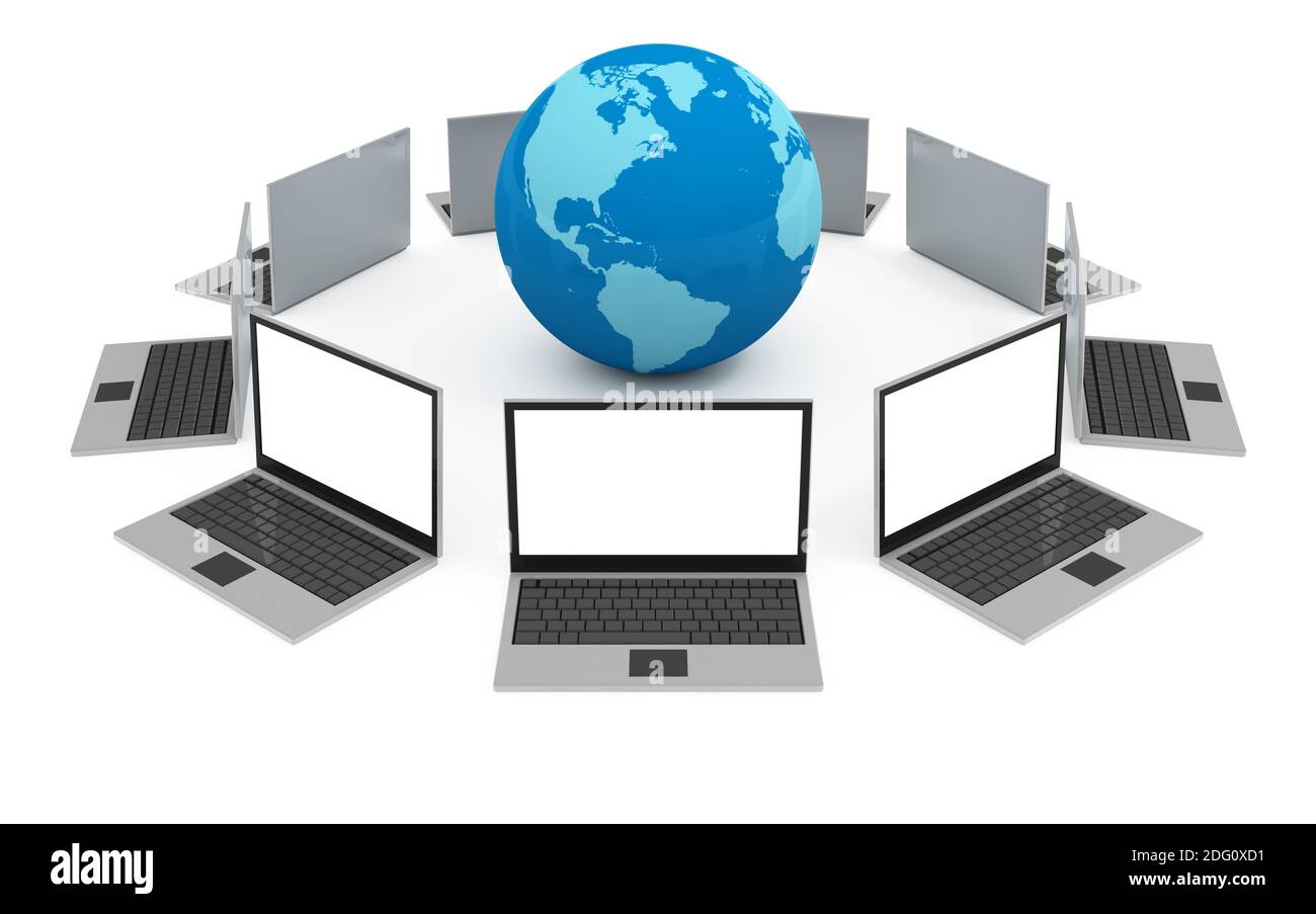 Internet globalization concept isolated on white Stock Photo - Alamy