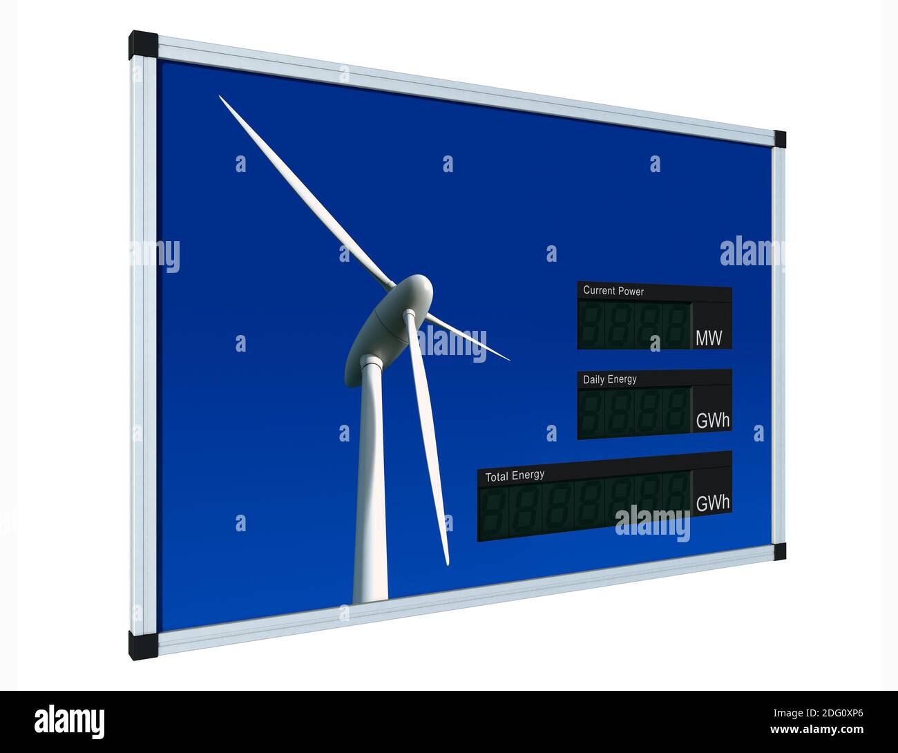 Wind energy display - English - LCD without values, easy to edit by ...
