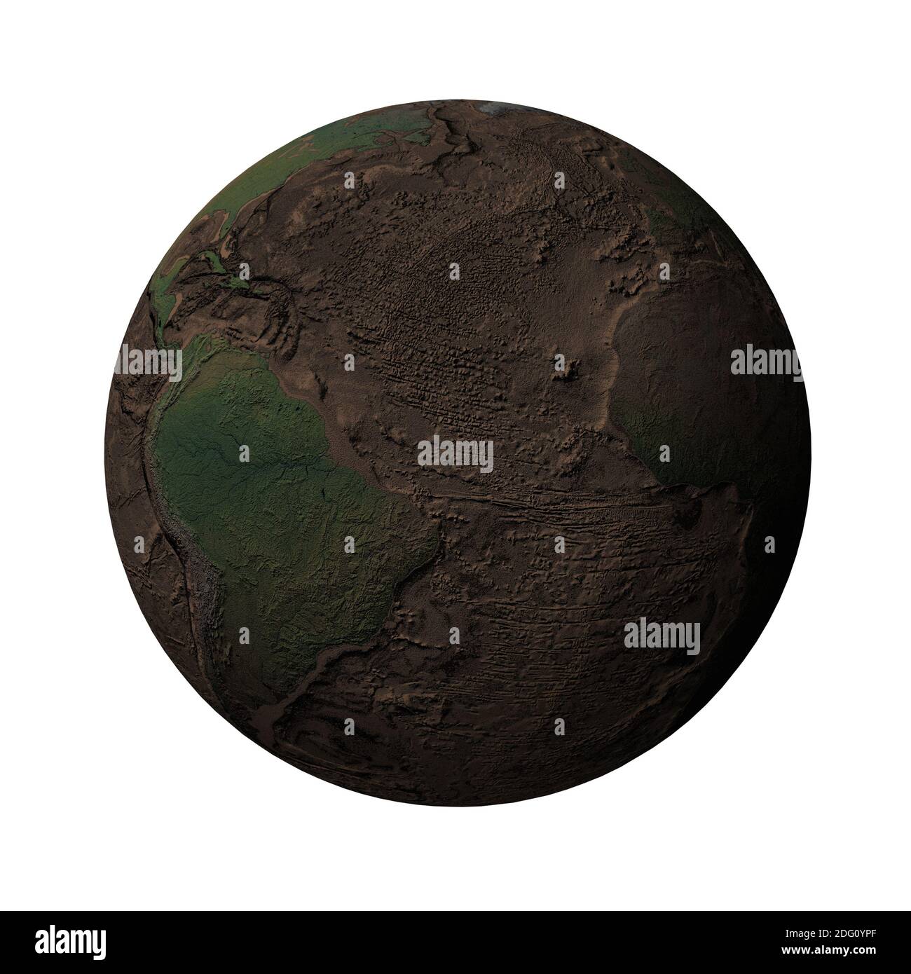 Earth without water and plants, North and South America Stock Photo - Alamy