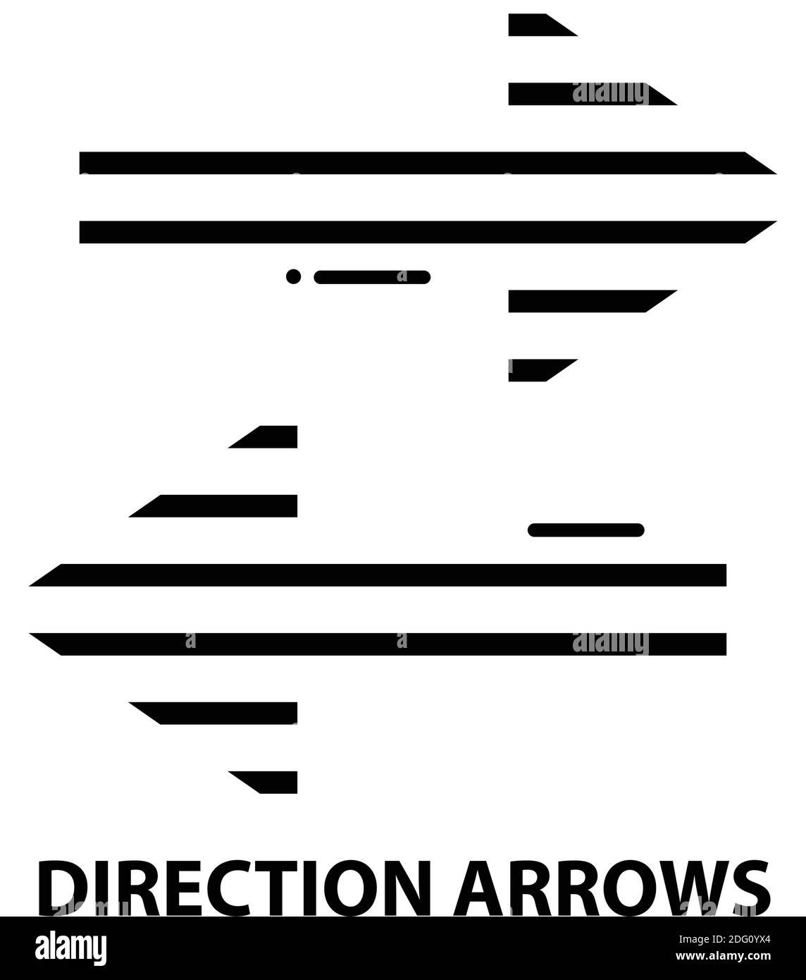 direction arrows icon, black vector sign with editable strokes, concept illustration Stock ...
