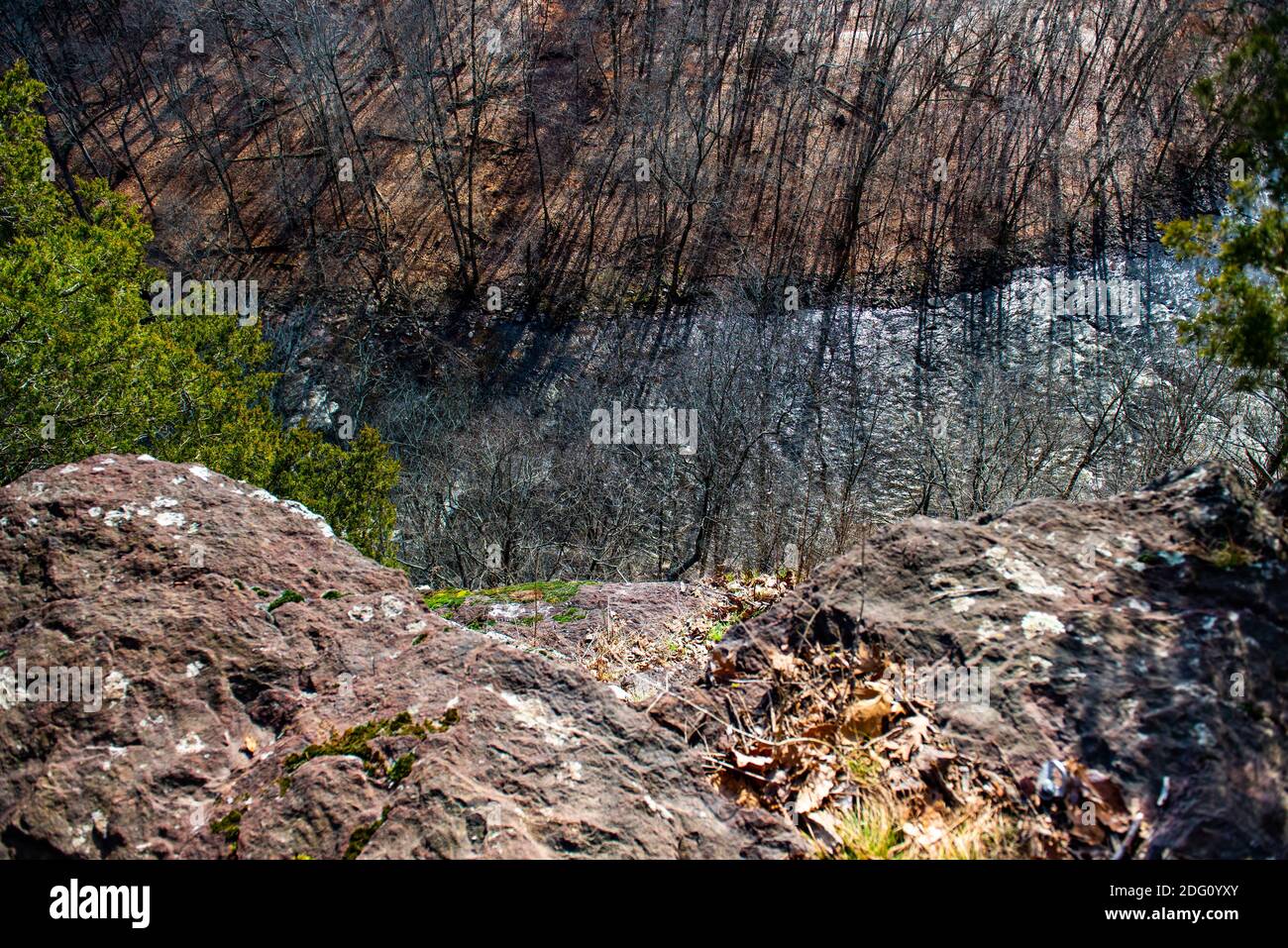 High Rocks State Park, Pennsylvania, USA. A high angled view of ...