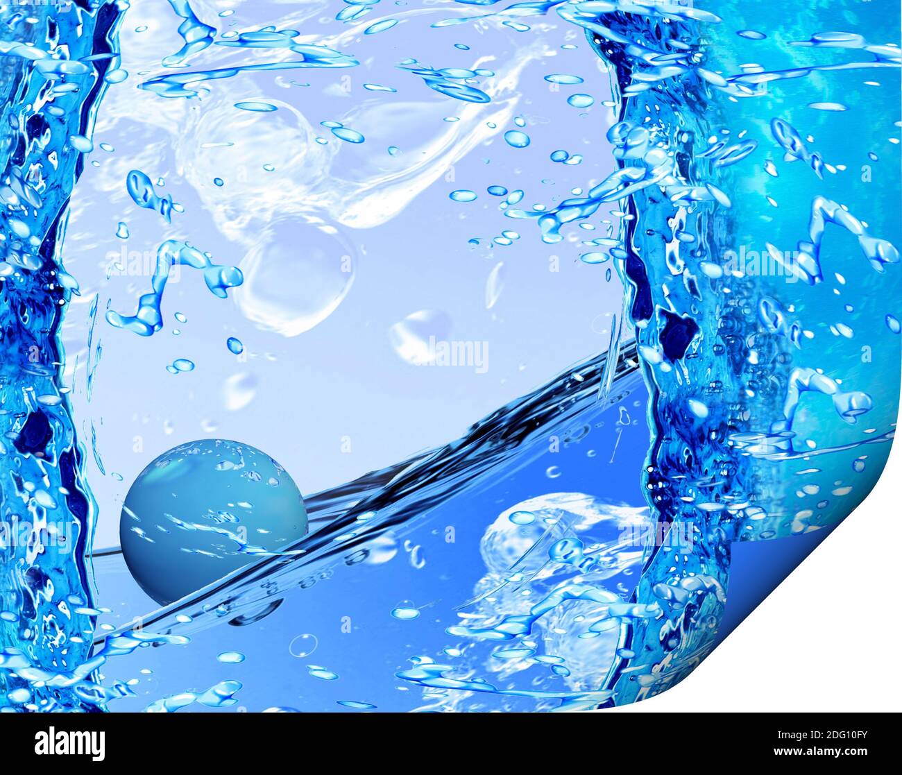 Water bubble floating on water Stock Photo - Alamy