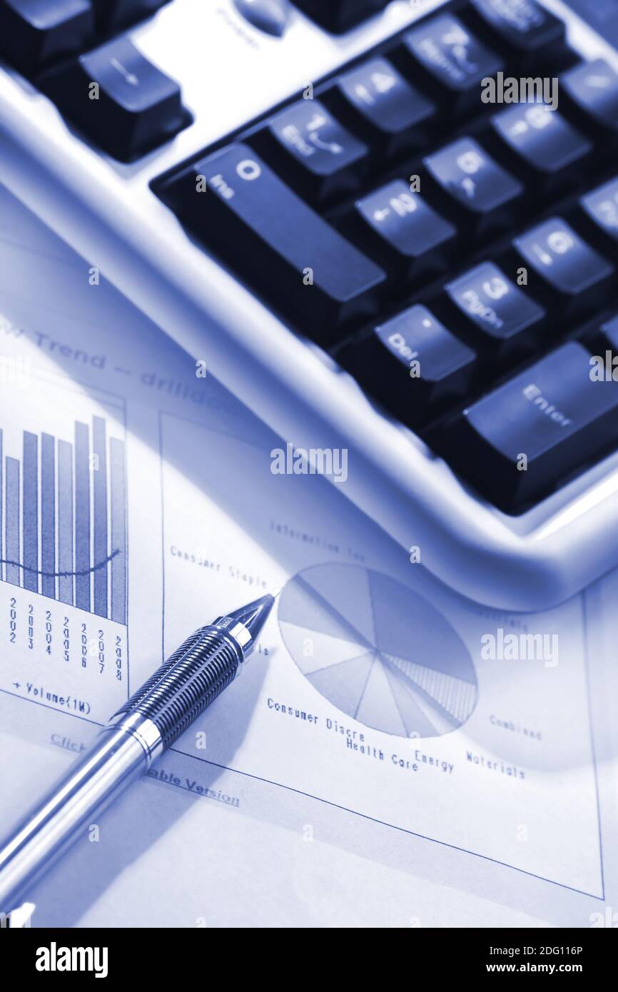 Stock images of blue graph hi-res stock photography and images - Alamy