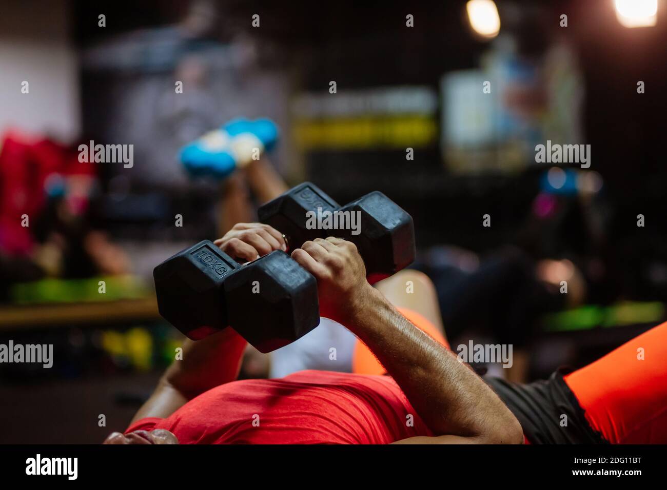 high intensity interval training group Stock Photo - Alamy