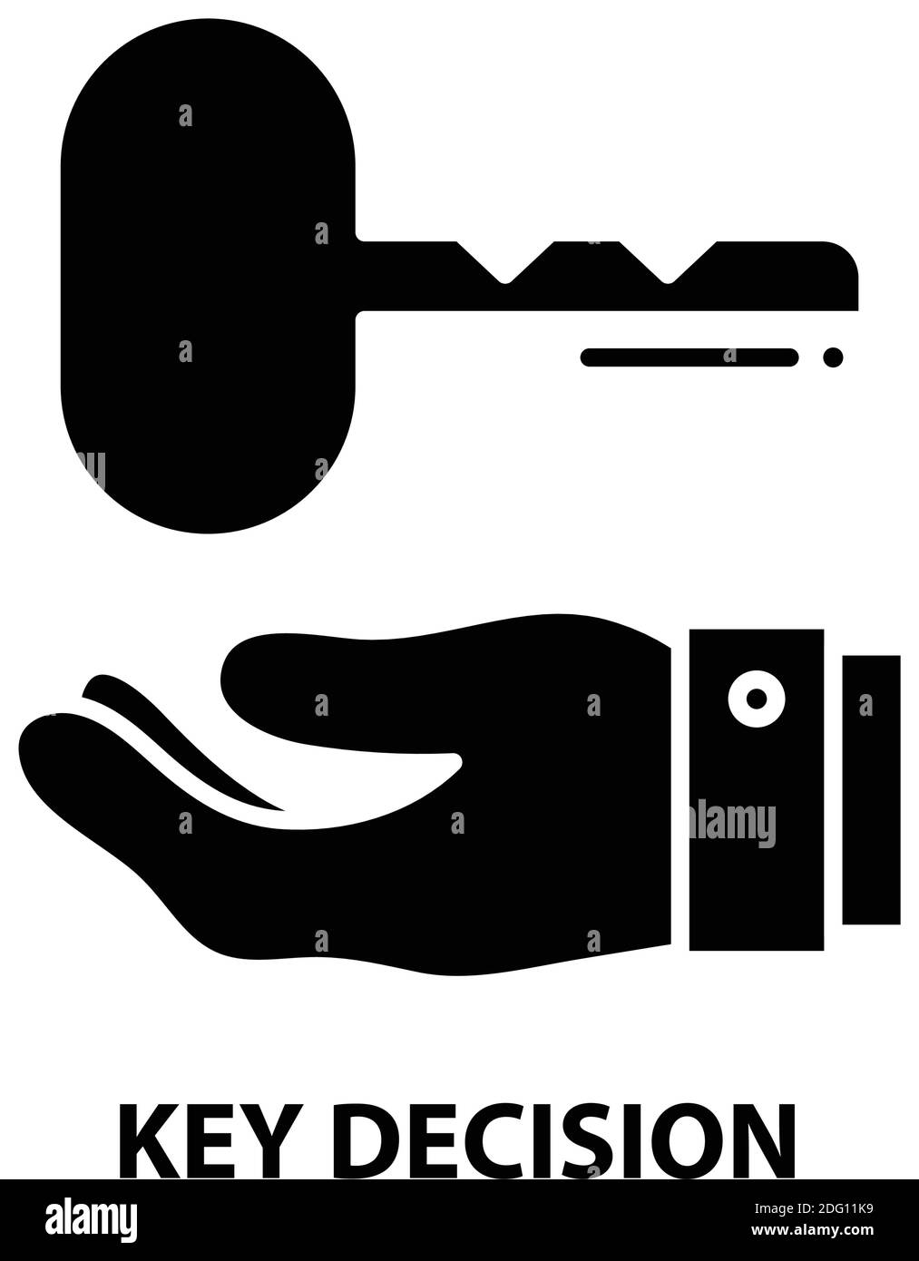 key decision icon, black vector sign with editable strokes, concept ... key decision icon, black vector sign with editable strokes, concept ...
