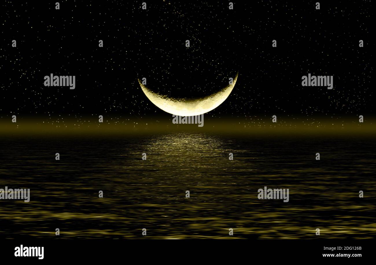 Half moon phase hi-res stock photography and images - Alamy