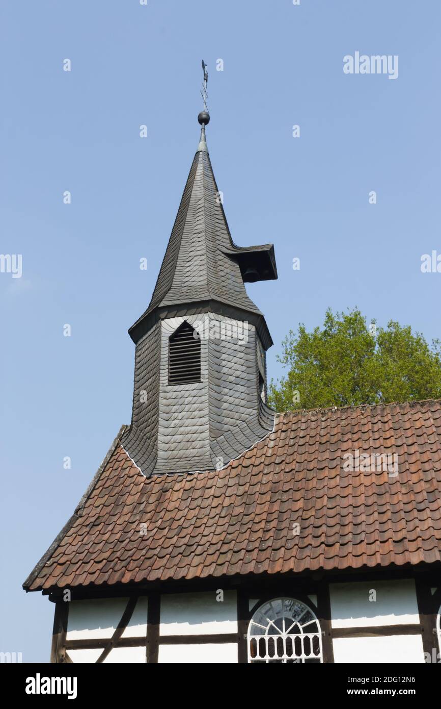 Half-timbered wooden frame church Stock Photo - Alamy