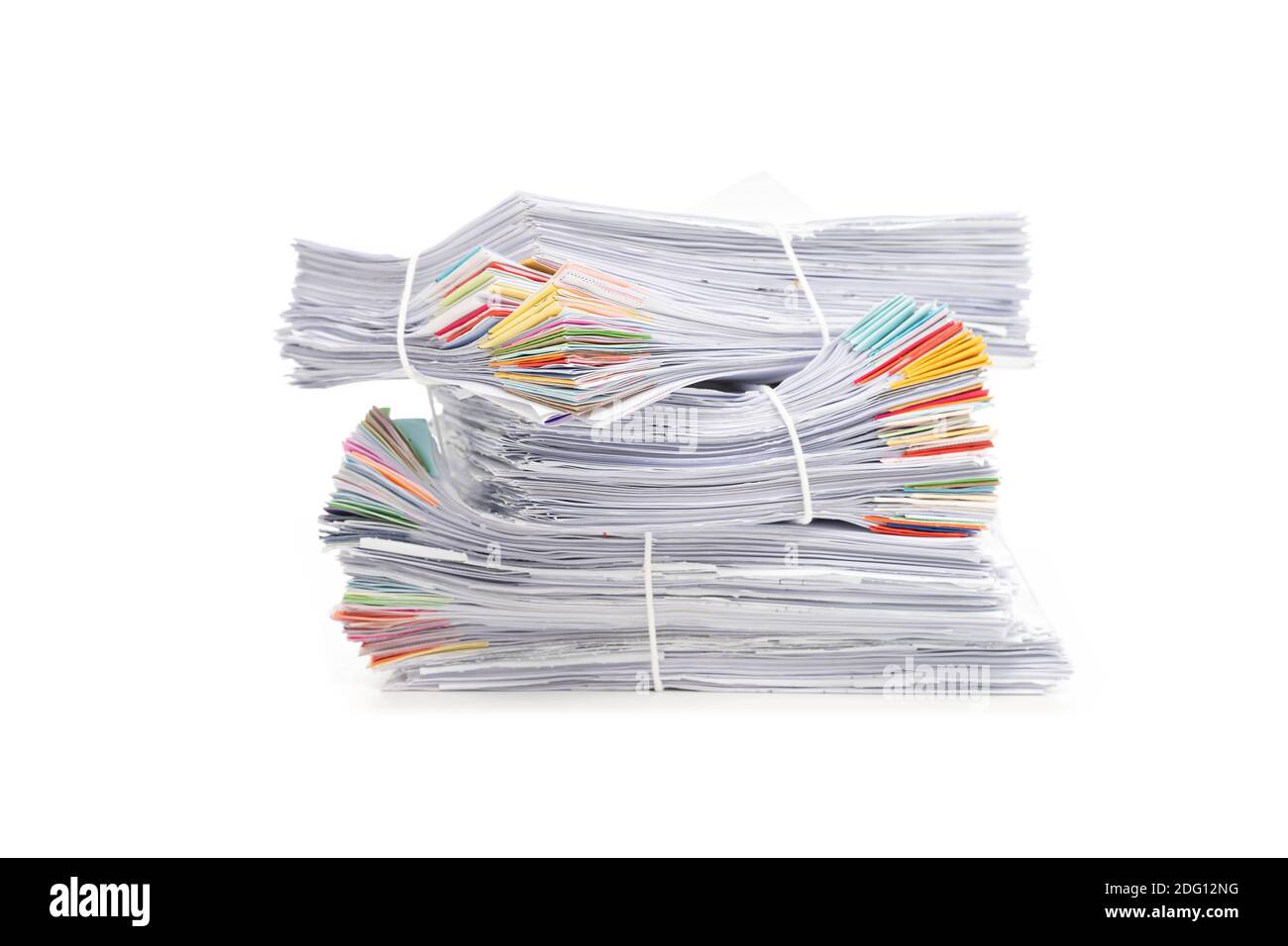Stack of Documents isolated on white background. Documents pile Stock ...