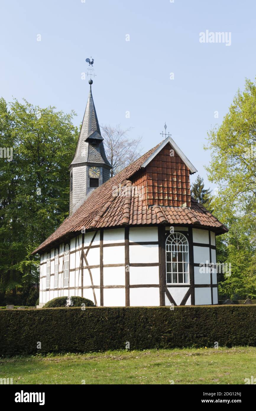 Half-timbered wooden frame church Stock Photo - Alamy