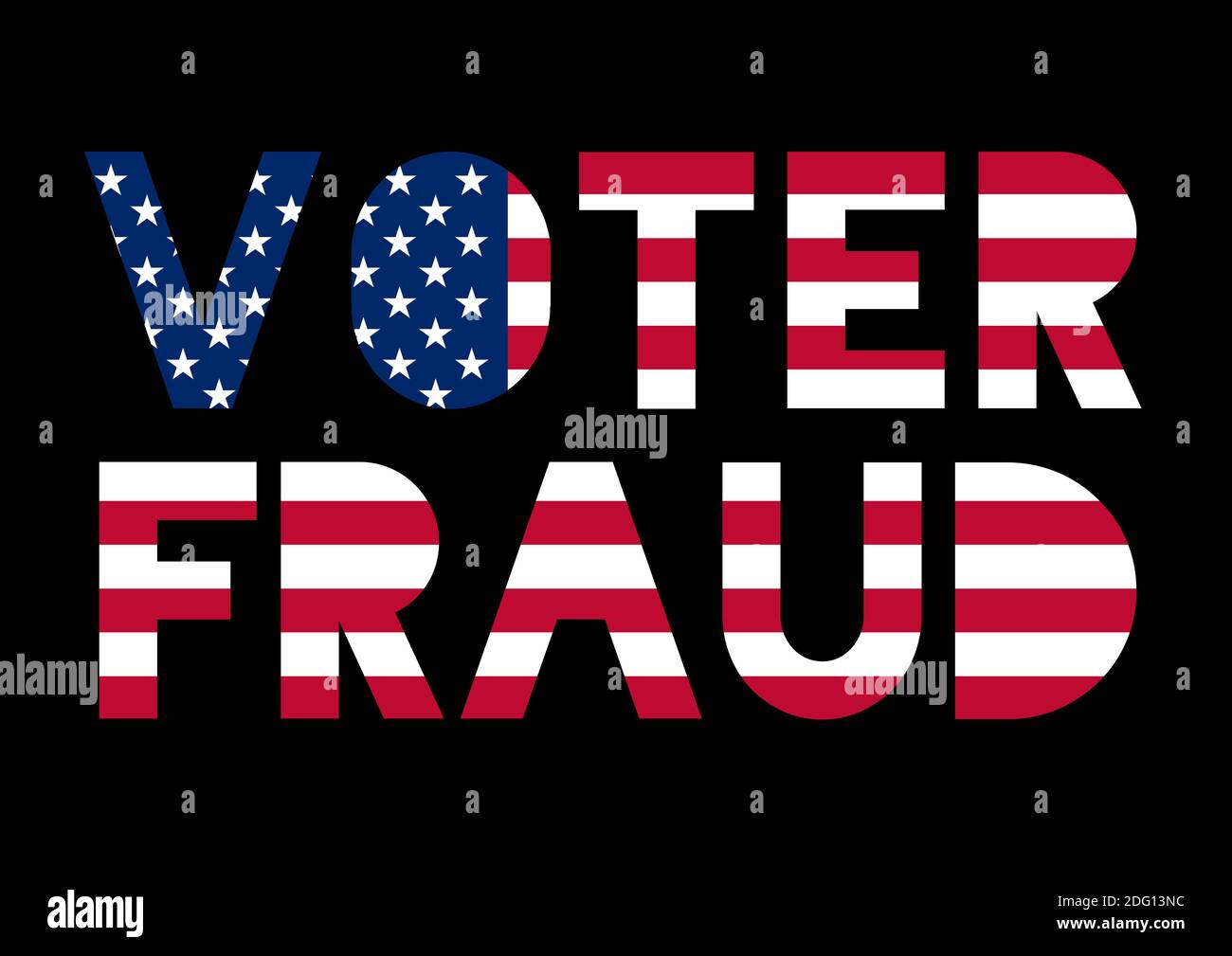 A USA VOTER FRAUD text illustration about the alleged election ...